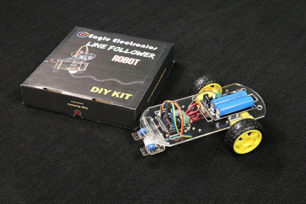 DIY Intelligent Line Follower Tracing Car Kit – Eagle Electronics