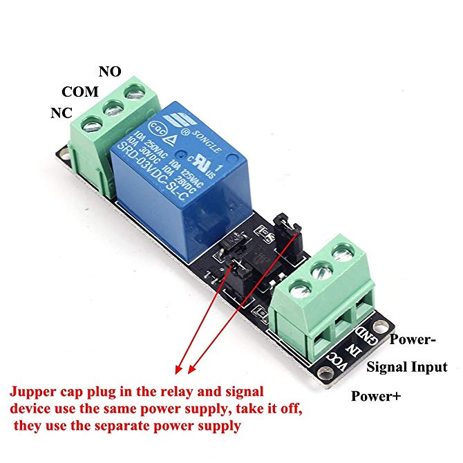 1 Channel 5V Relay Module With Optocoupler Isolation – Eagle Electronics